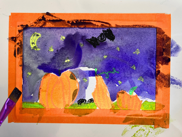 How to Do Watercolor Resist Crayon Art