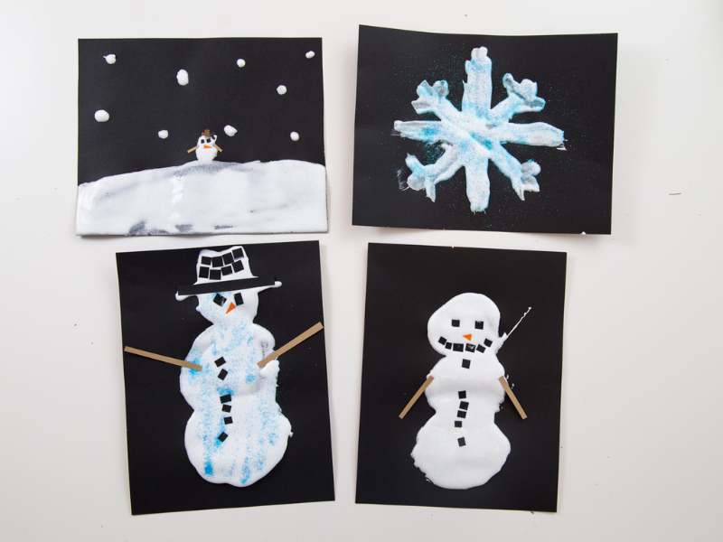 How to Make Puffy Snow Paint for Kids - The Artful Parent