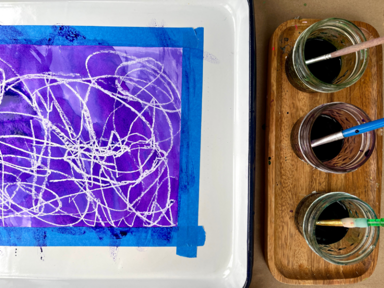 How to Do Watercolor Resist Crayon Art