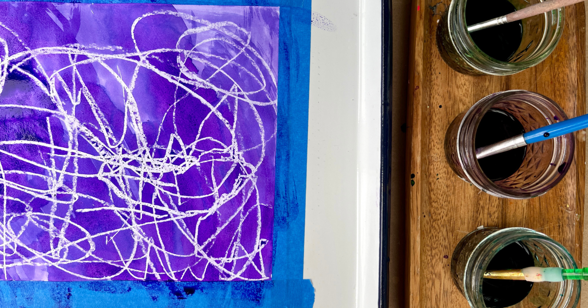 How to Do Watercolor Resist Crayon Art