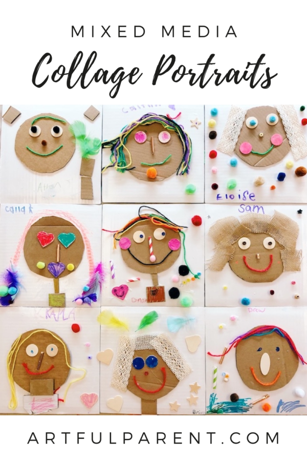 Explore Texture With Mixed Media Collage Portraits for Kids
