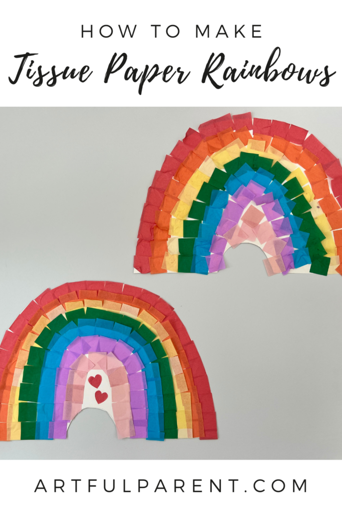 How to Make a Tissue Paper Rainbow - The Artful Parent