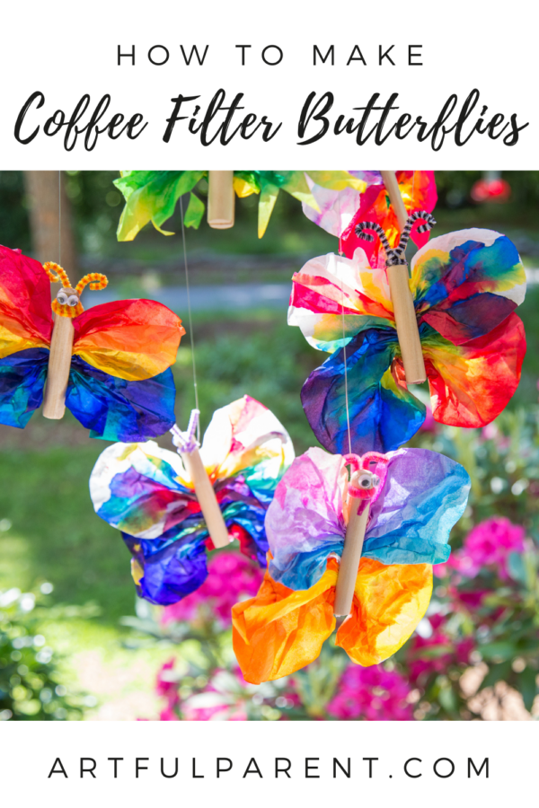 How to Make Coffee Filter Butterflies - The Artful Parent