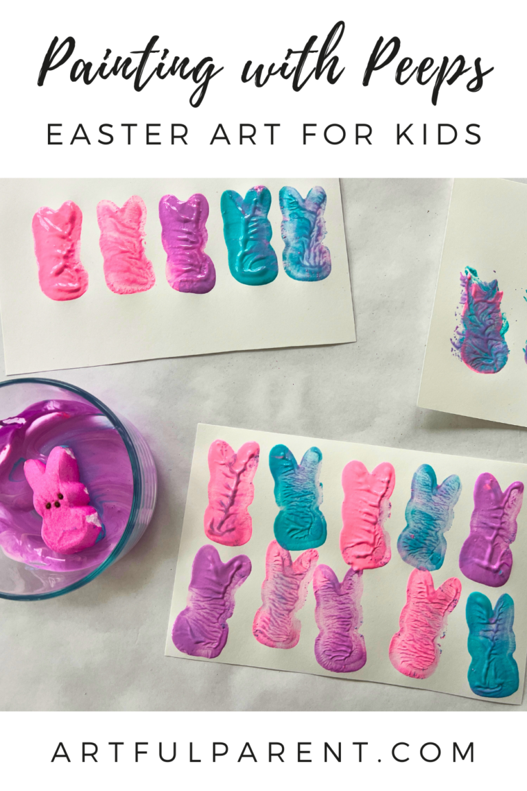 Painting with Peeps Easter Art - The Artful Parent