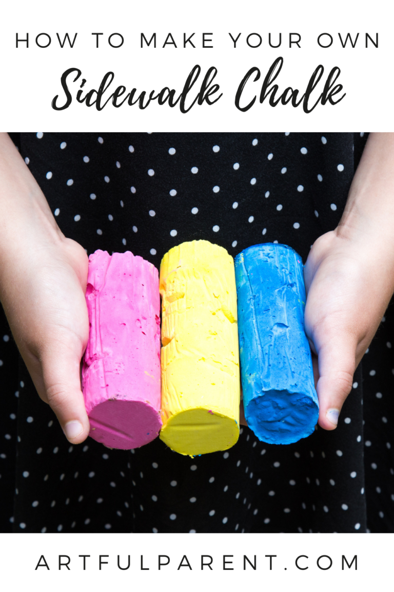 How to Make Your Own Sidewalk Chalk - The Artful Parent