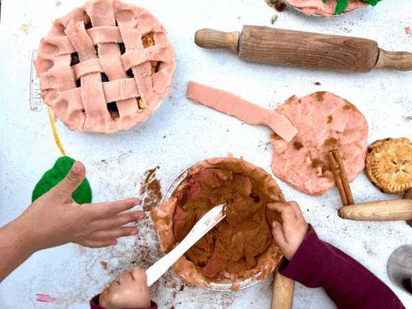 How to Make Apple Pie Playdough - The Artful Parent